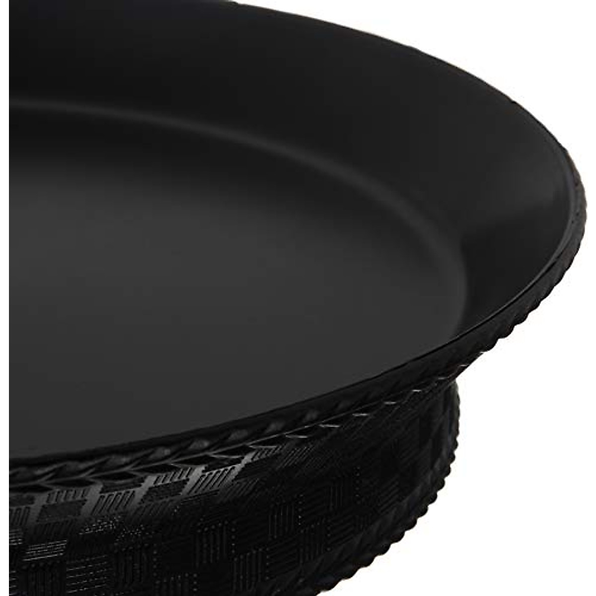 Carlisle FoodService Products 652703 WeaveWear Round Serving Basket, 10", Black (Pack of 12)