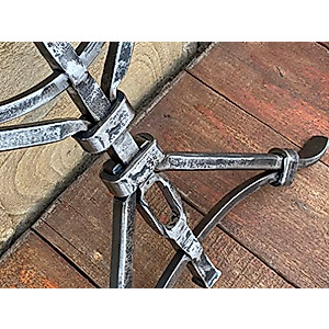 A set of 2 table legs, hand forged table legs