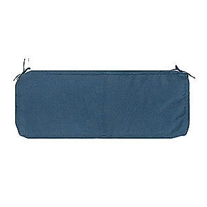 FUNHOME Water-Resistant Outdoor Bench/Settee Cushion Slip Cover,Patio Furniture Cushion Covers,Garden Long Chair Cover ONLY-42x18x3 INCH (Dark Blue)