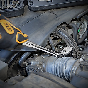 GEARWRENCH 2 Piece 1/4", 3/8" Drive 84 Tooth Full Polish Flex Head Teardrop Ratchet Set - 81216A-07