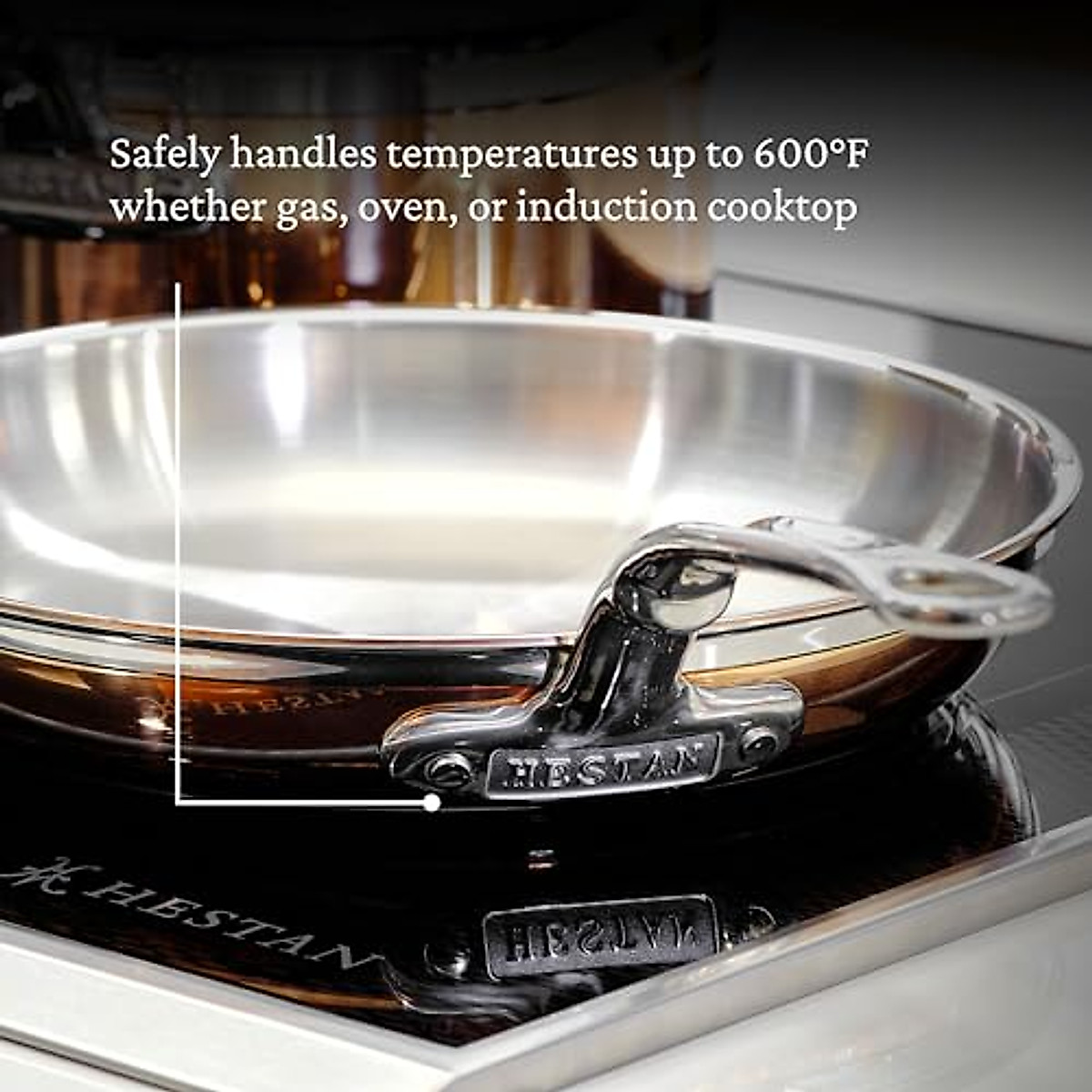 Hestan - CopperBond Collection - 100% Pure Copper Frying Pan, Induction Cooktop Compatible, 12.5-Inch