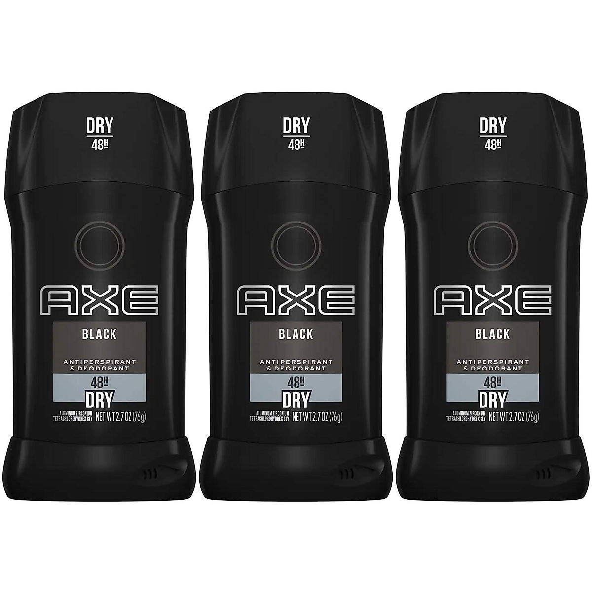 Axe Black Antiperspirant Deodorants Stick, 2.7 Ounce (Pack of 3)