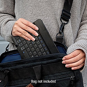 BoxWave Keyboard Compatible with Amazon Fire HD 8 (10th Gen 2020) - SlimKeys Bluetooth Keyboard, Portable Keyboard with Integrated Commands for Amazon Fire HD 8 (10th Gen 2020) - Jet Black