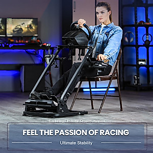 Marada G920 Racing Steering Wheel Stand Adjustable Driving Simulator Cockpit Fit for Thrustmaster T300RS,T500RS,Logitech G929, 923 Wheel & Pedals & Handbrake Purchase Separately