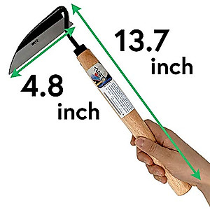 HACHIEMON Japanese Weeding Tool Very Sharp Edge Nejiri Gama - Made in Japan