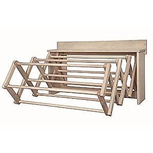 30" Accordion Drying Rack Laundry Room Storage Wall Shelf