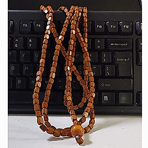 OKUOKA 51 Strands Beaded Door Curtains for Doorways Wood Bead String Curtain for Room Dividers Handmade Home Restaurant Entrance Partition, 2 Colors, Size Customizable (Color : A, Size :