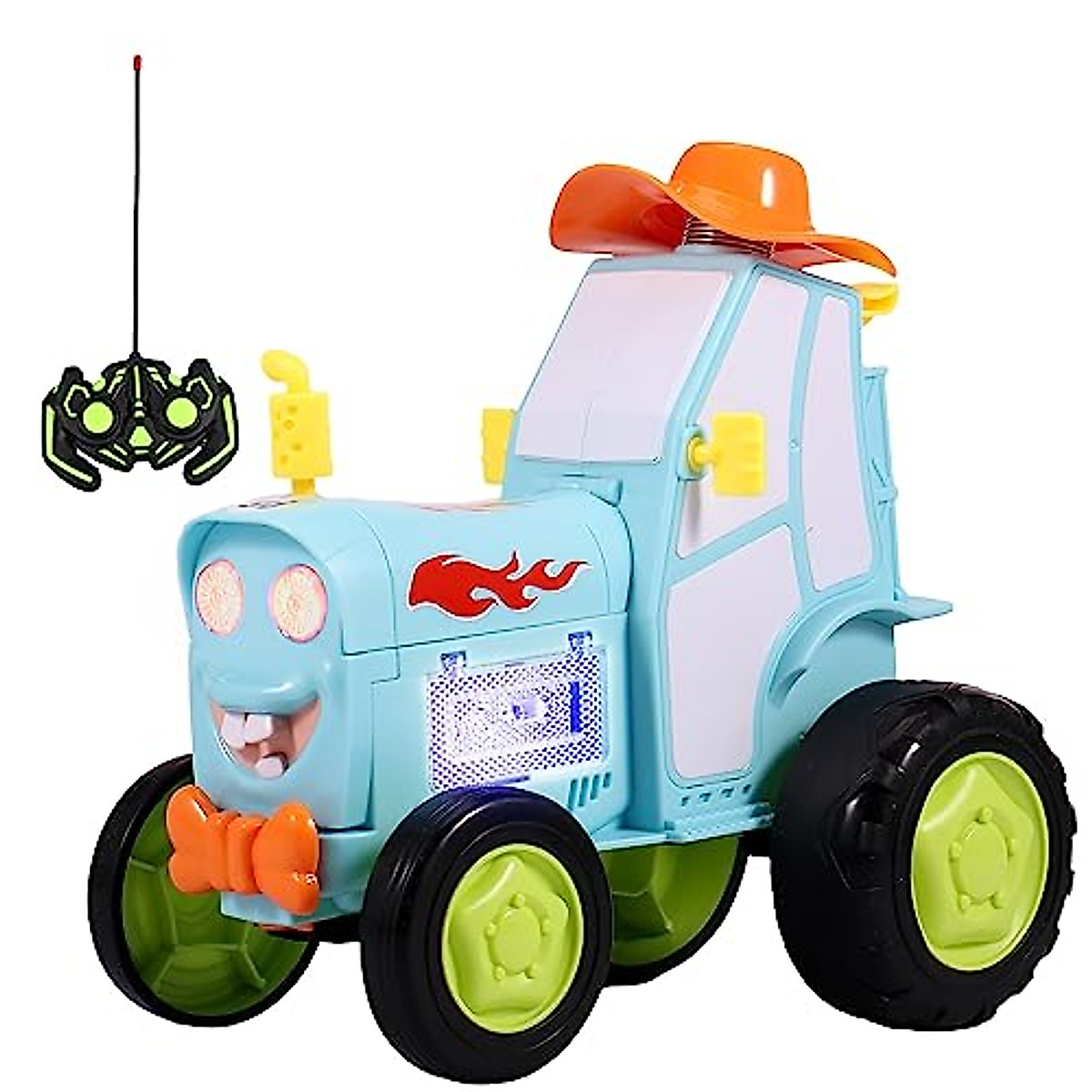 Jumping Car Toy, Remote Control Car, Wireless Remote Dancing Stunt Car, 2023 New Remote Control Car with Headlights and Music, Educational Rc Car Toy, Fast Stunt Rc Car for Boys Girls Kids (blue)