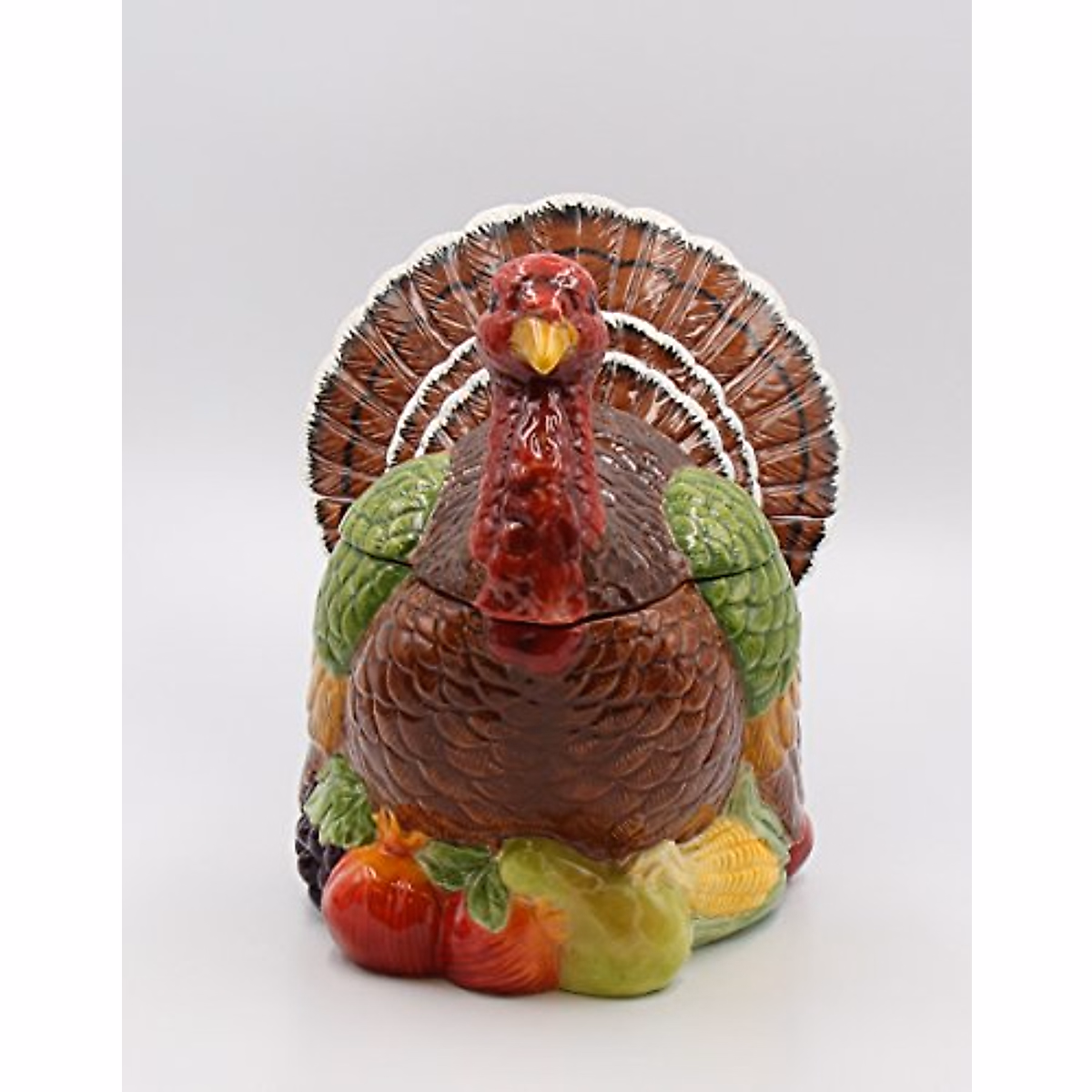 Cosmos Gifts Turkey Design Ceramic Cookie Jar, 10-3/8-Inch