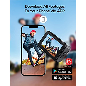 iZEEKER Action Camera 4K 24MP with Touchscreen, 40M Underwater Camera Waterproof, Dual Screen Vlog Camera with EIS3.0, WiFi, Remote Control with 2X 1350mAh Batteries,Charger and Accessory Kit-iA800