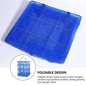 Vosarea Food Dehydrator Food Dehydrator Food Dehydrator Foldable Fishing Net Multi- Layer Drying Net Basket Dryer Net Hanging Cage Drying Net Basket Laundry Drying Rack Collapsible Plant Rack