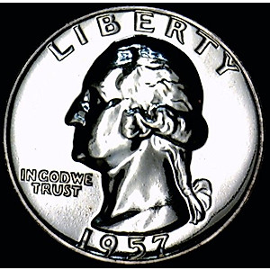 1957 P Washington Proof Quarter Brilliant Uncirculated 25c Quarter Proof