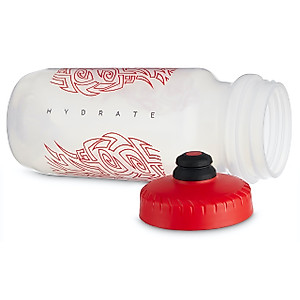 Peakline Sports - 2nd Gen Big Mouth Bike Water Bottle (21 oz) by Specialized Bikes (2-Pack) (Clear / Red)