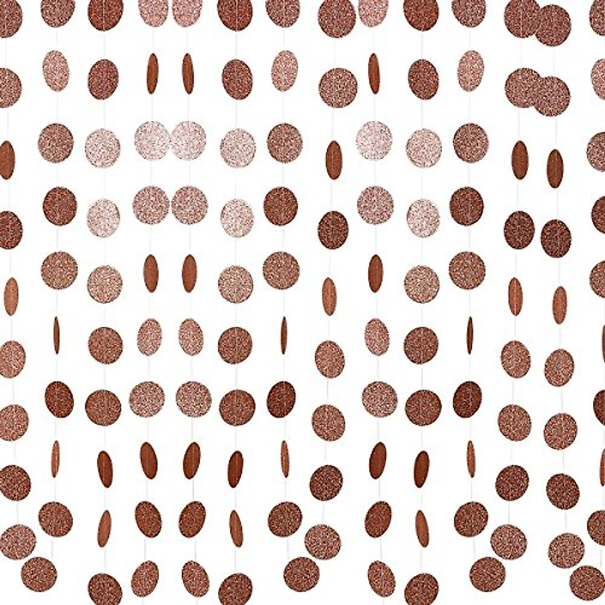 Rose Gold and Silver Birthday Party Decoration- Happy Birthday Banner Rose Gold Glitter Circle Dots Garland and Rose Gold & Silver Hanging Swirls,Birthday Decorations for Women,Baby Shower Party Decorations Supplies