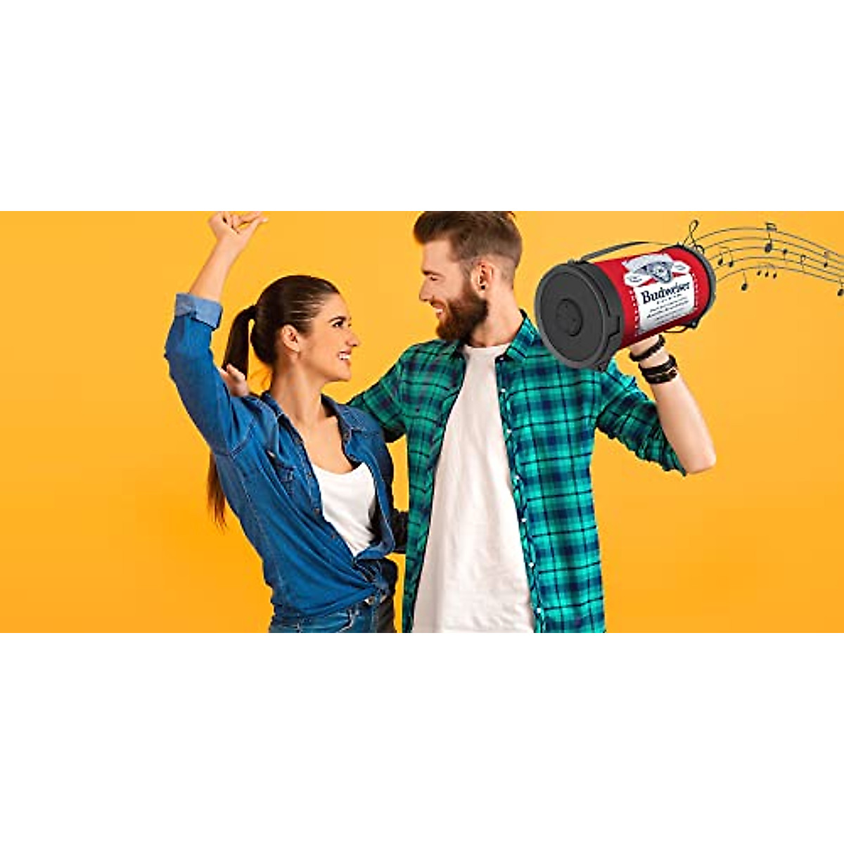 Budweiser Bluetooth Speaker Bazooka Speaker Portable Wireless Speaker with Rechargeable Battery Ideal for Indoor and Outdoor Activities Loud and Bass Audio Sound Easy to Carry Anywhere with FM- Radio