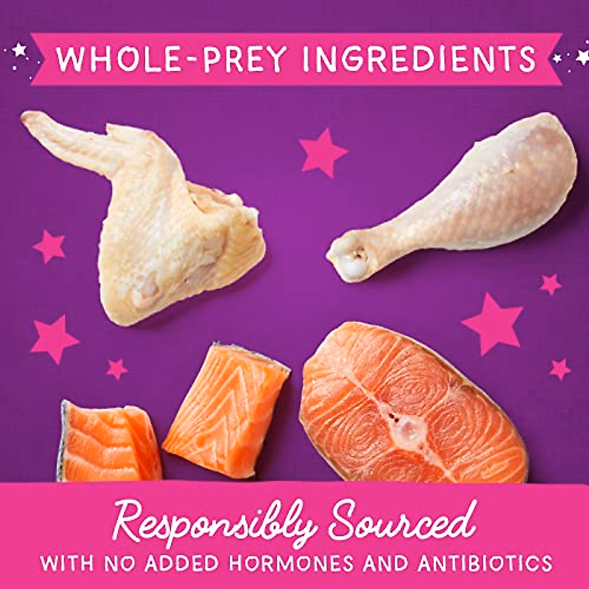 Stella & Chewy’s Freeze-Dried Raw Marie’s Magical Dinner Dust – Grain Free, Protein Rich Cat & Kitten Food Topper – Wild-Caught Salmon & Cage-Free Chicken Recipe – 7 oz Bag