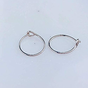 Sterling Silver Small Huggie Hoop Earrings for Women Girls, Hypoallergenic Tiny Thin Silver Hoops