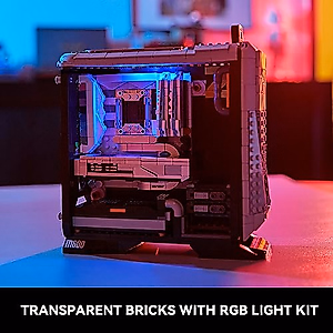 BRICKKK Desktop Computer Building Set for Adult, Pantasy PC Desktop Computer Building Kit, Cool Building Sets for Adults, Creative Collectible Build-and-Display Desktop Model for Home or Office