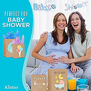 Brown paper bags with handles 100 pack 50pcs of 6.25"x3.5"x8" & 50pcs of 8"x4.5"x10.5" - paper bag, well made quality bags, brown bags with handles bulk, kraft paper bags bulk, small paper bags