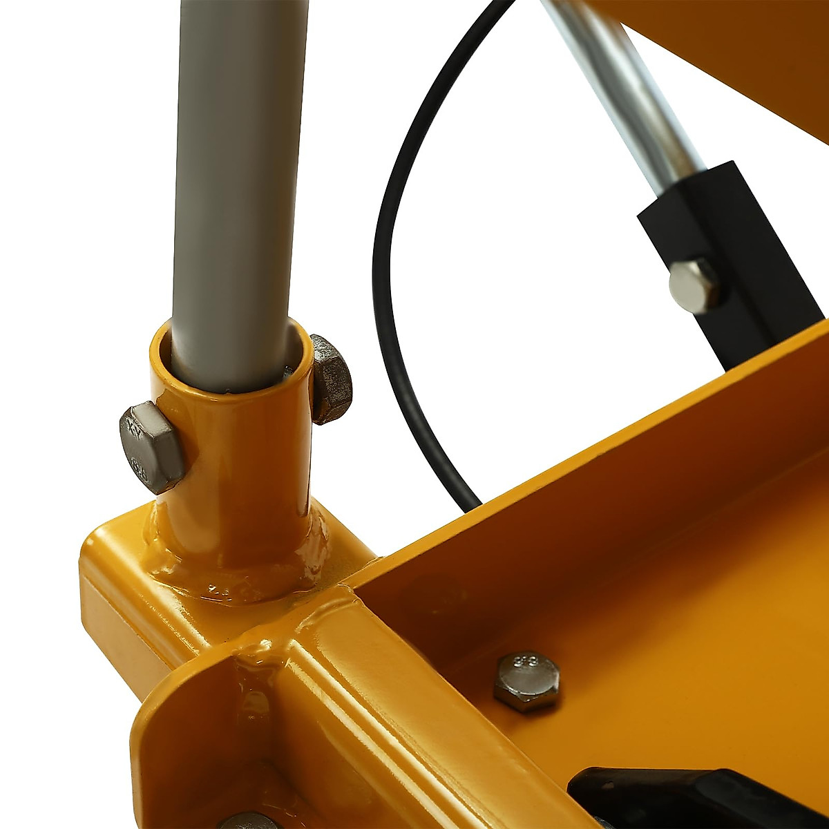 BICKKOMG 500Lb Hydraulic Lift Trolley, Manual Single Scissor Lift Table with 4 Wheels Hydraulic Scissor Forklift with Lift Height for Handling Goods, Material Handling and Transporting