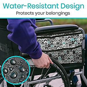 Vive Walker Bag - Accessories Wheelchair Basket Pouch (Water Resistant) - Seniors Caddy Accessory Attachment for Folding, Rolling Walkers - Carry Storage Carrier Tote - Lightweight, Universal Size