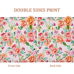 Elephant-package 12.6" Large Flower Gift Bag with Tissue Paper and greeting card, for Girls Women Birthday Gift Packing, Mothers Day, Valentine's Day, Bridal Shower, (Pink Rose)