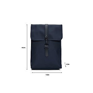 RAINS Rucksack for Men and Women - Waterproof Backpack for Commutes on Bike or Foot (Navy)