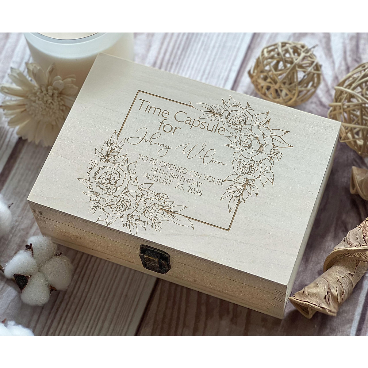 1st Birthday Commemorative Chest: Personalized 18th Birthday Capsule, Exclusive Keepsake Box, Baby's Milestone Library, Unforgettable Wedding Anniversary Tribute