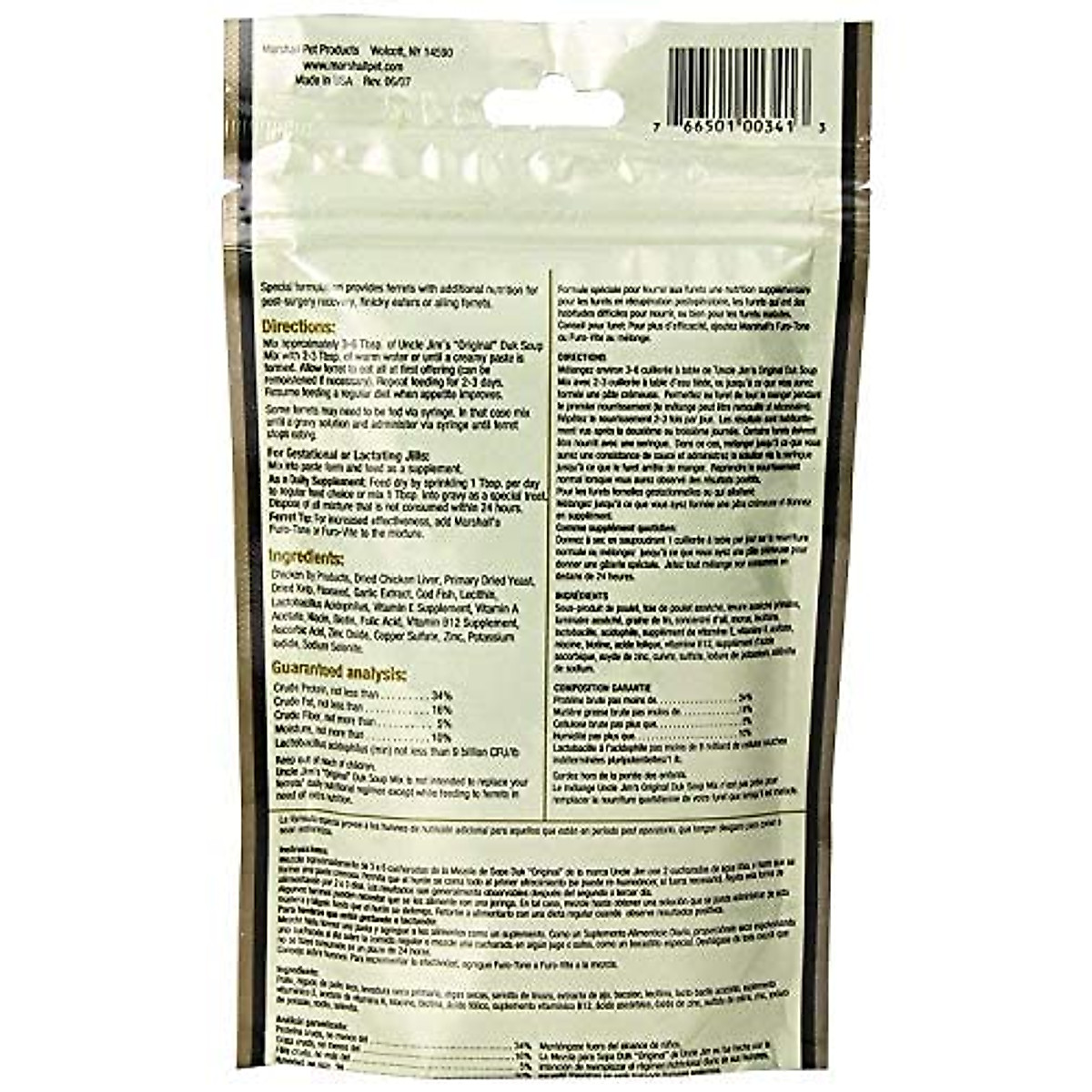 Marshall Uncle Jim's Original Duk Soup Mix for Ferret Pack of 6