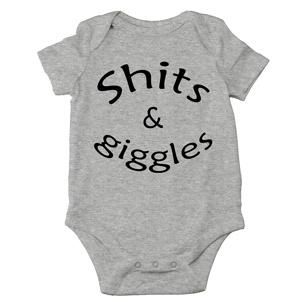 CBTwear Shits And Giggles - Baby Clothes - Funny Newborn Bodysuit Outfits for Boys and Girls (Newborn, Heather Grey)