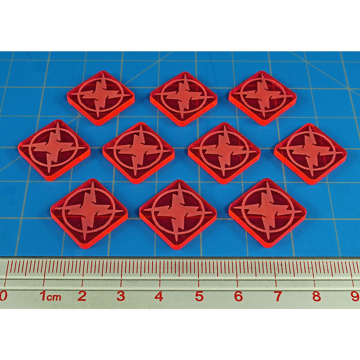 LITKO Space Fighter 2nd Edition Tokens | Compatible with Star Wars: X-Wing Miniatures Game | Pack of 10 (Ion Tokens)