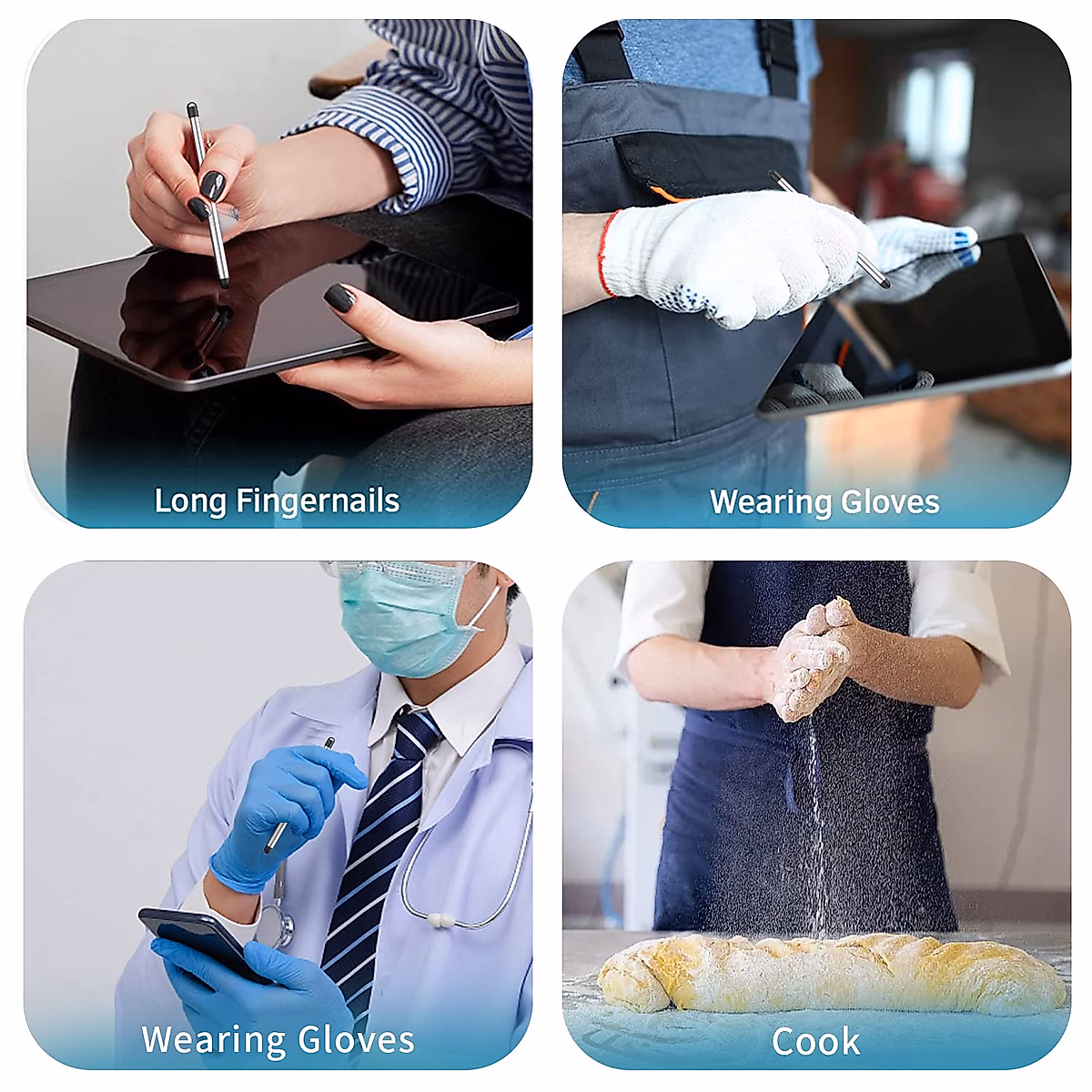 LIULANZ Stylus Pens with Pen Slot for Touch Screens, High Precision Capacitive Universal Stylus for iPad iPhone Tablets Samsung Galaxy All Touch Screen Devices (Purple)