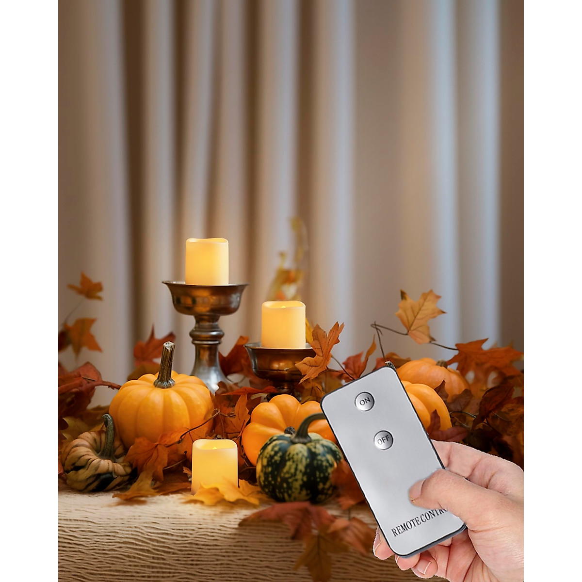 Homemory Flameless Votive Candles with Remote, 12Pack Flickering Battery Operated LED Tealight Candles, Realistic Fake Candle for Wedding, Halloween, Christmas Decor(Amber Yellow, Battery Included)