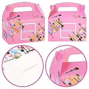 C L cooper life 24pcs Spa Day Makeup Treat Boxes Makeup Party Favor Goodie Gift Boxes for Female Bridal Shower Bachelorette Salon Cosmetics Themed Birthday Party