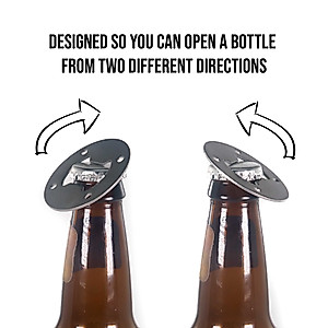 Stainless Steel Bottle Opener Hardware, 20-Pack, Round Bottle Opener Insert, Bottle Opener Kit Woodturning comes with 4 SS Screws, Bottle Opener Blanks, Circle Bottle Opener (20)