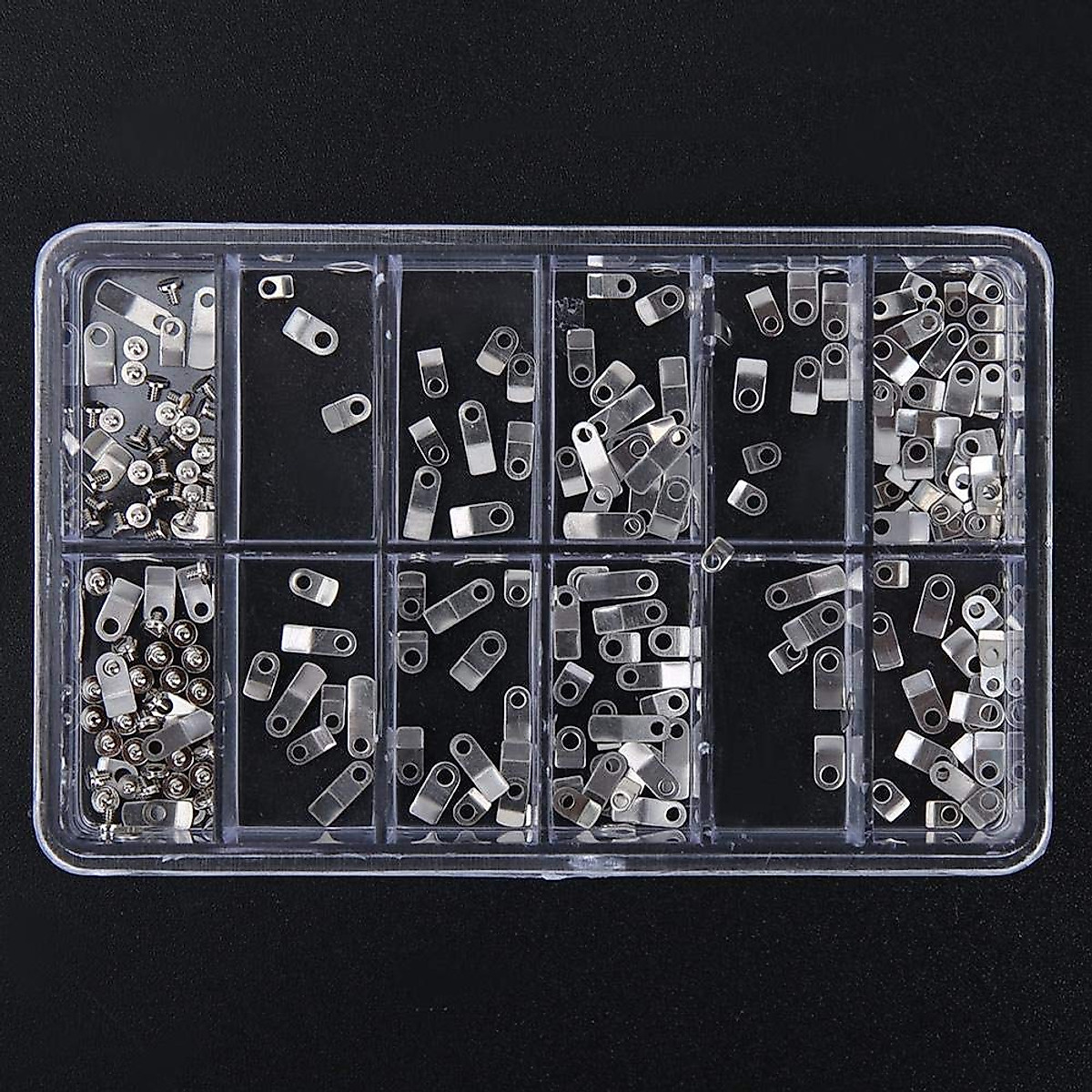 240pcs Watch Case Clamp Adapter Watch Crown Parts for 2824 2836 2846 Housing Movement Fixing Screw Washer