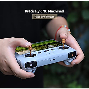 Joystick Rocker for DJI Mini 3 Pro Remote Control, Aluminum Alloy Extended Thumb Rocker, Ergonomic Design Controller Stick Replacement, Drone Rocker Replacement Accessories (Gold)