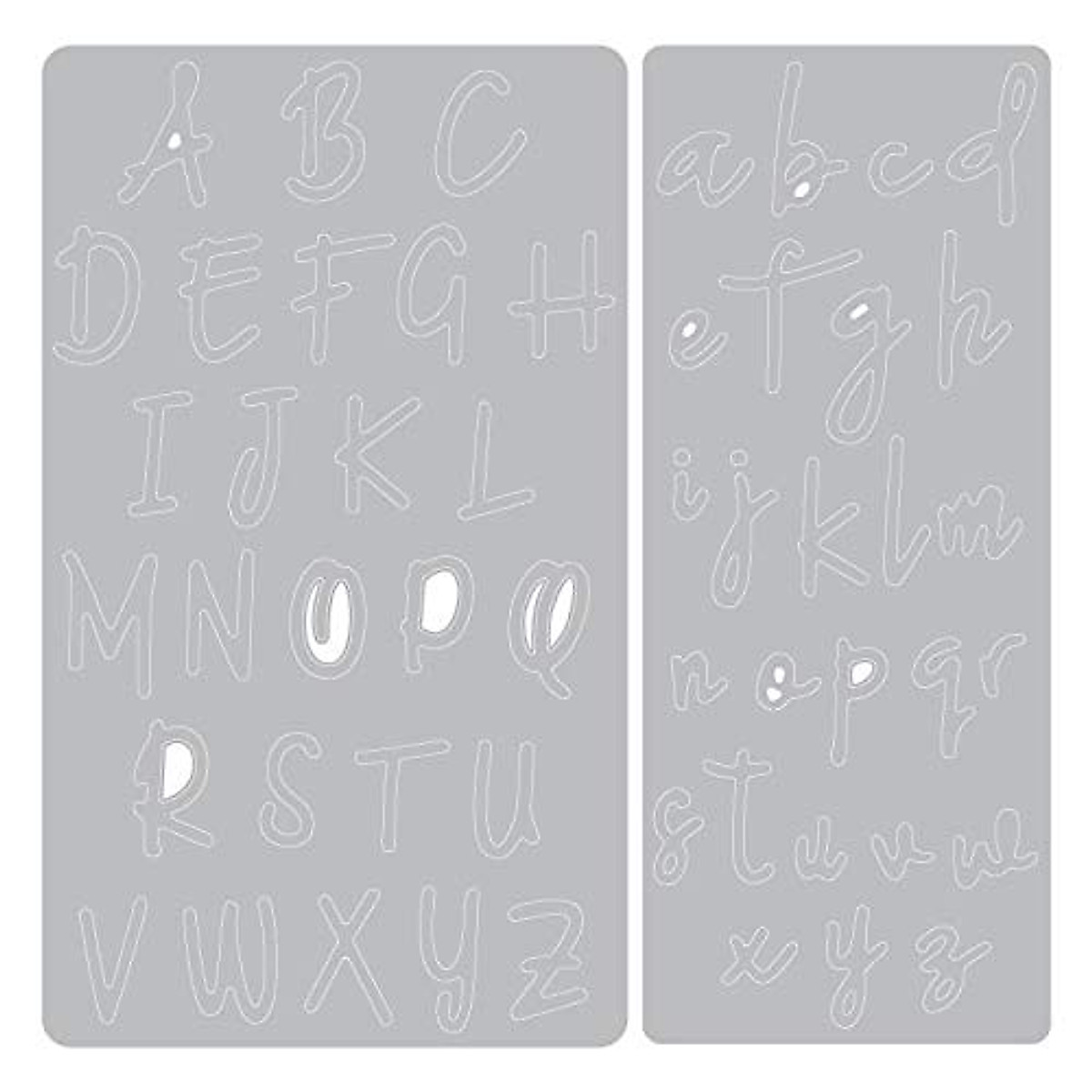 Sizzix Thinlits Die 2 Pack Alphabet Set by Emily Tootle, Multicolor