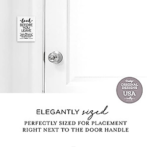 4x6 Inch Help Keep Toilet Sink Clean, Look Before you Leave Designer Sign ~ Ready to Stick, Lean or Frame