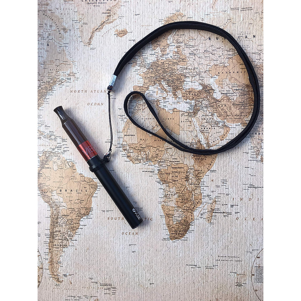 GOBUDi Lanyard Necklace Leash Compatible with VUSE Vibe and VUSE Alto (Black)