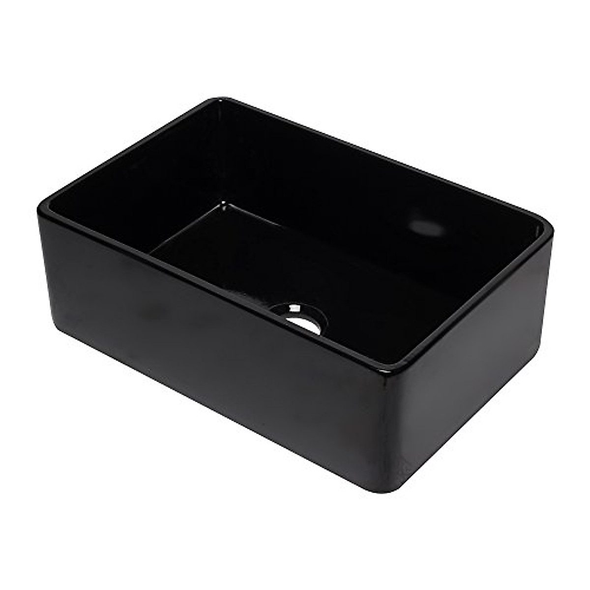 ALFI brand AB5006-PSS AB3020SB-BG Kitchen Sink, Black Gloss