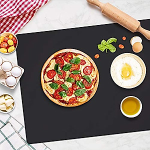 Extra Large Silicone Mats for Countertop, 28" by 20" Multipurpose Mat, Counter Table Protector, Desk Saver Pad, Placemat Nonstick Nonskid Heat-Resistant Pad, Black