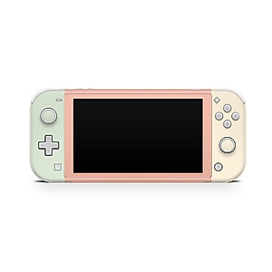 Tacky Design Classic Solid Color Decal Skin Compatible with Nintendo Switch Lite Skin Wrap, Orange Color Blocking Skin for Nintendo Switch Lite Stickers, Premium Vinyl 3M Full Wrap Cover Decal.