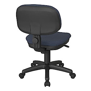 Office Star SC Series Basic Adjustable Office Desk Task Chair with Padded Foam Seat and Back, Interlink Ink Blue Fabric