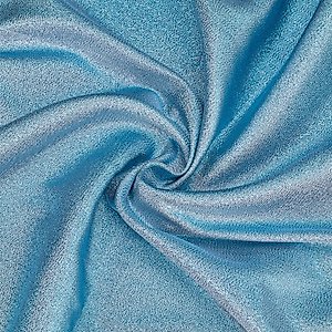 NBEADS 2.2 Yards Light Steel Blue Iridescent Fabric Metallic, 60inch Color Changing Polyester Fabric Shimmer Sewing Holograhic Fabric Sparkle Fabric Accessories for Wedding Dress Decoration DIY Crafts