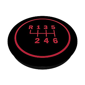 Manual Car gears Red pop socket for men PopSockets PopGrip: Swappable Grip for Phones & Tablets