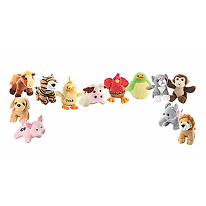 Animal House 12 Plush Talking Animal Sound Toys Baby Gift & Party Favors