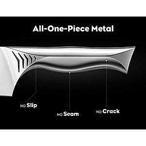 BRODARK Kitchen Knife Set with Block, 15-Piece Knife Block Set with Built-in Sharpener, Dishwasher Safe Knives Set for Kitchen, NSF Certified Stainless Steel Kitchen Knives, Shark Series