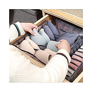 3PCS Wardrobe Clothes Organizer for Underwear and Clothing; 6,7 and 11 grids for clothes storage organization, dresser, drawer and closet organizers for: Underwear, Bra, Sweater, T-Shirt, Sock, & More