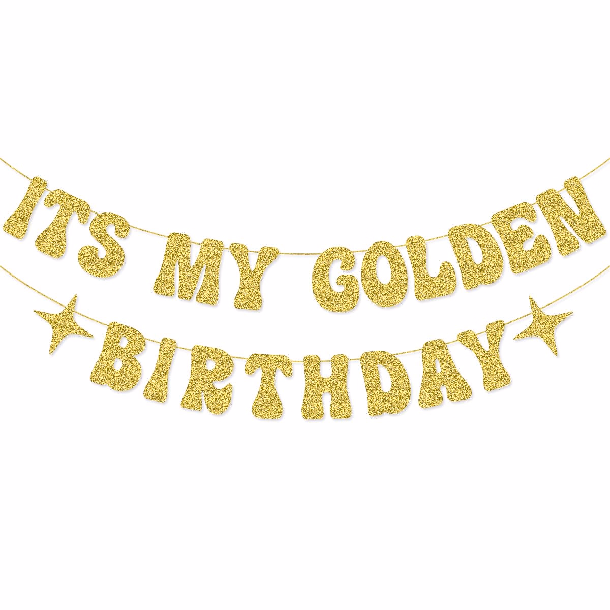 It's My Golden Birthday Banner for Golden Birthday Party Decorations